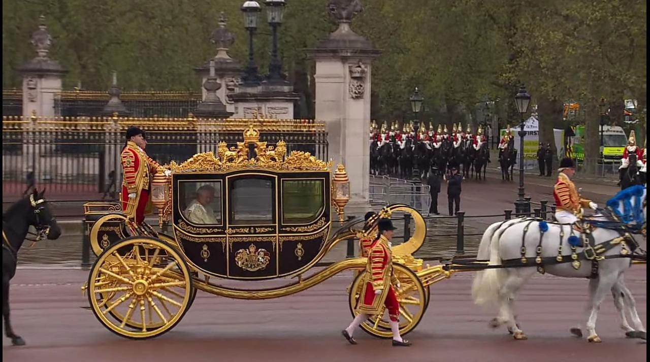 King Charles rides up to Westminster Abbey: Pictures King Charles rides up to Westminster Abbey: Pictures