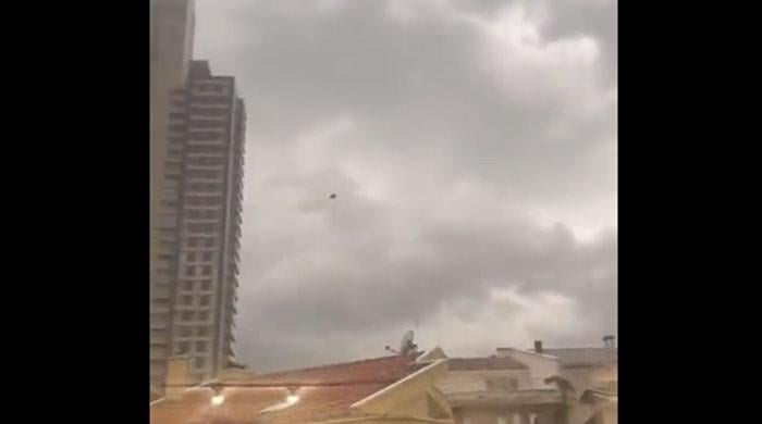 WATCH: Social media up in air as flying sofa spotted in Ankara sky