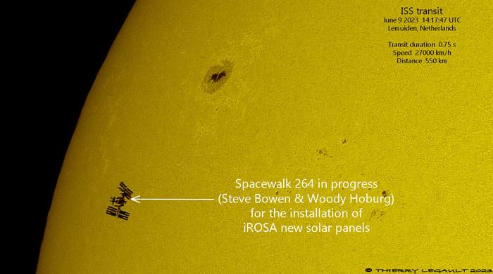 WATCH: Astronauts take epic pics of ISS casting shadow on Sun spots