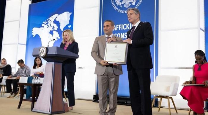 Pakistani officer honoured with prestigious US anti-trafficking award