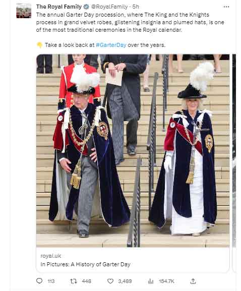 Royal family shares delightful moments from Garter Day ceremony
