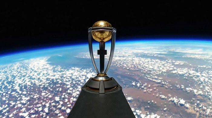 World Cup trophy starts tour from 120,000 feet above earth