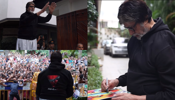 Amitabh Bachchan meets fans outside 'Jalsa' wearing 'Project K' jacket ...