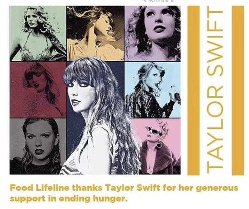 Taylor Swift wins hearts with generous donation to food bank in Seattle Taylor Swift wins hearts with generous donation to food bank in Seattle