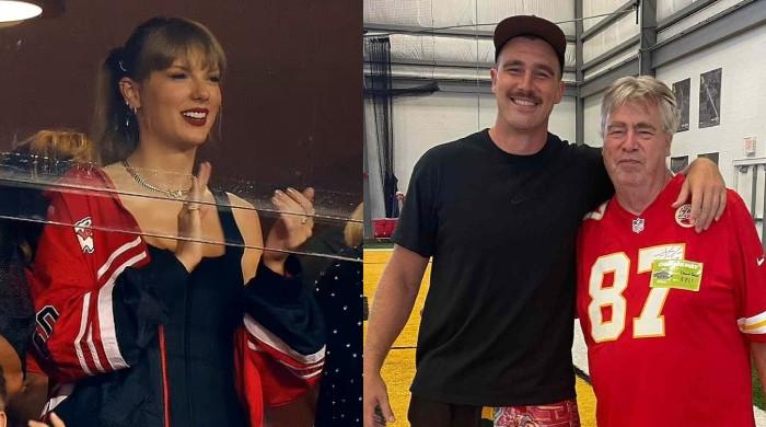 Taylor Swift bonds with Travis Kelce's dad for the first time at NFL game