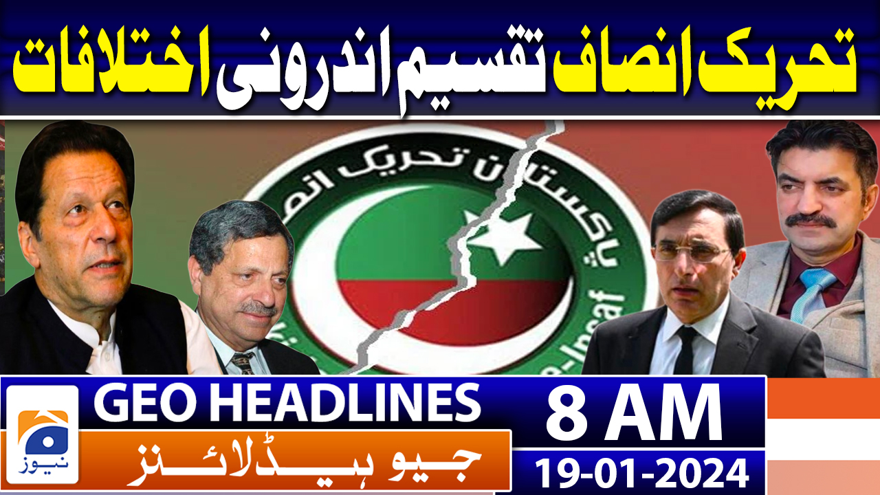 Geo Headlines 8 AM | 19th January 2024 | TV Shows - geo.tv