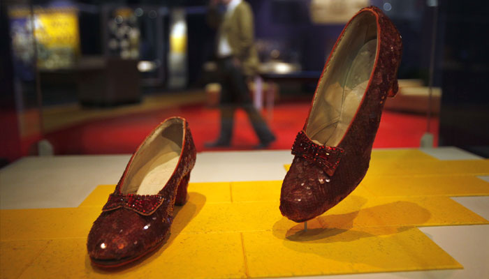 Man responsible for stealing Dorothy's ruby red slipper from Wizard of ...