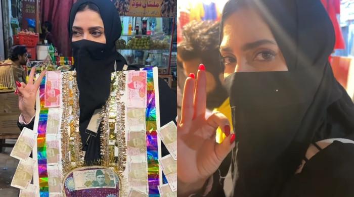 WATCH: 'Burqa-clad' Mahira Khan rides rickshaw to visit marketplace