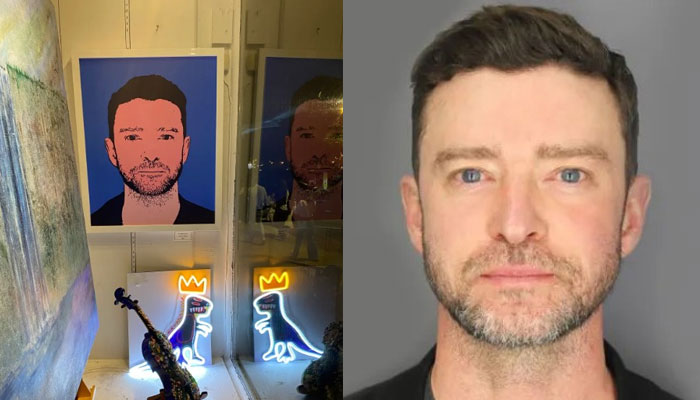 Hampton artist puts unique spin on Justin Timberlake's mugshot Hampton artist puts unique spin on Justin Timberlake's mugshot