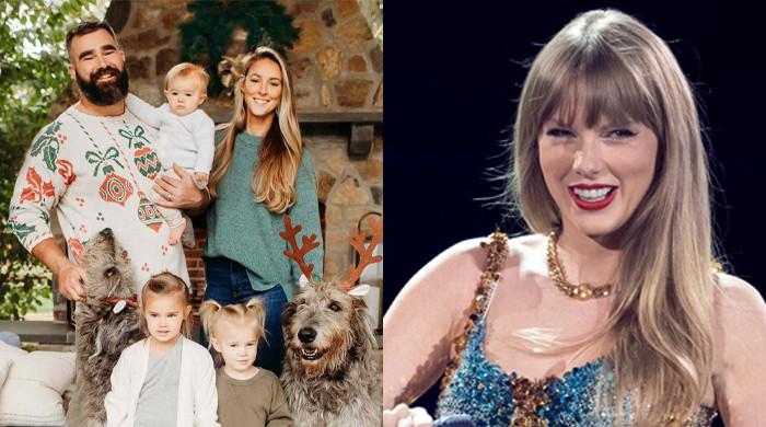 Jason Kelce and family showcase support to Taylor Swift in Miami