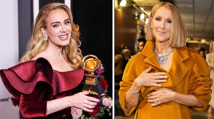 Adele receives praise for 'spectacular performance' from Celine Dion