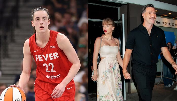 Travis Kelce reacts to Caitlin Clark's mother turning 'full swiftie'