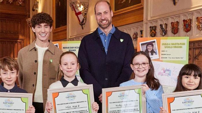 Prince William meets winners of Blue Peter Earthshot competition