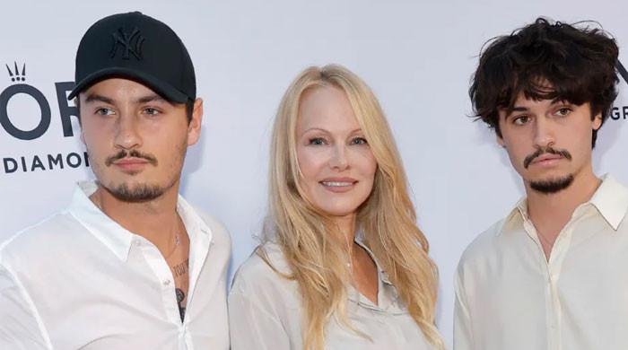 Pamela Anderson teams up with sons Brandon & Dylan for 'Barb Wire' TV ...