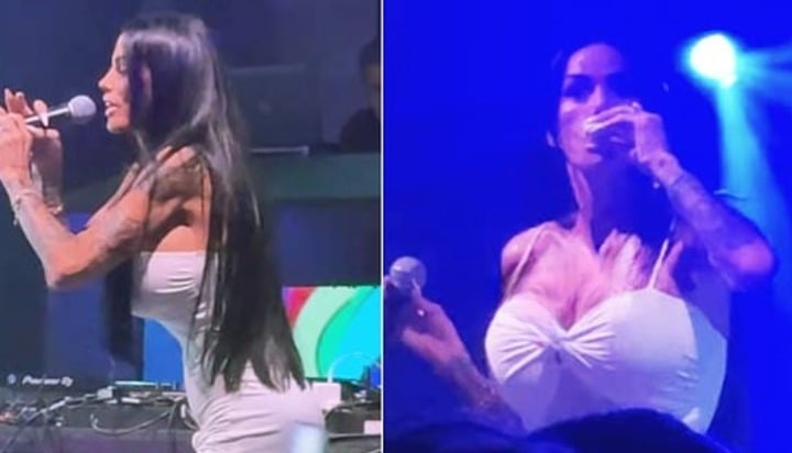 Crowd boos as Katie Price asks if she should stay with Lee Andrews